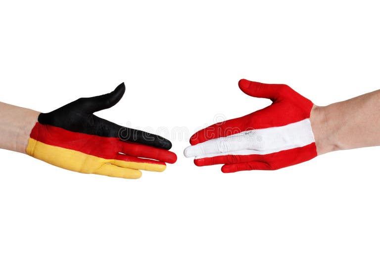 German and Austrian Handshake Stock Image - Image of handshake, land ...