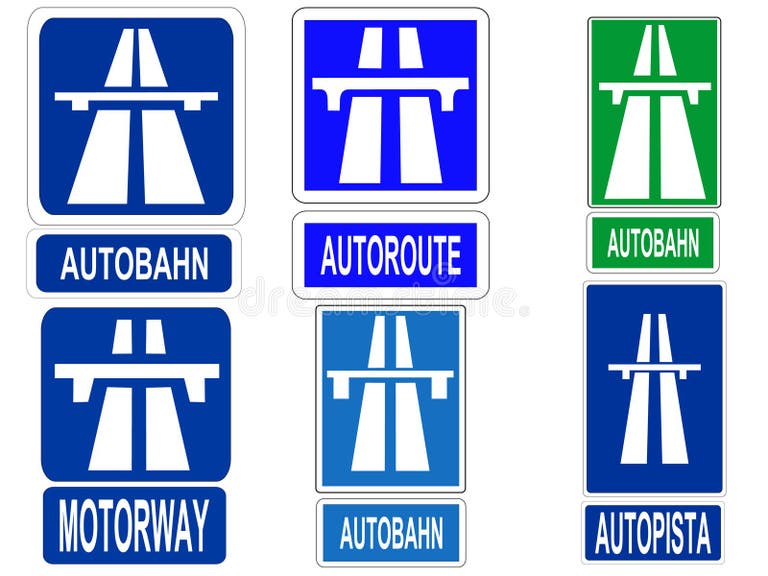 German Autobahn Sign Stock Illustrations – 29 German Autobahn Sign ...