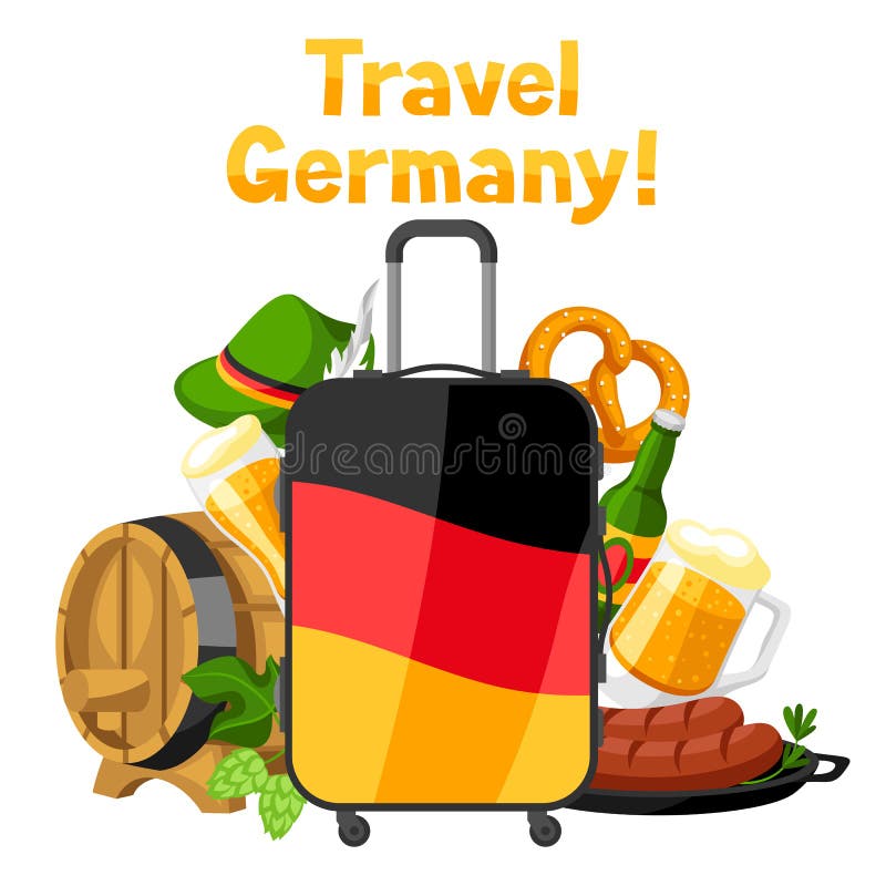 German Background Design. Germany National Traditional Symbols. Stock ...