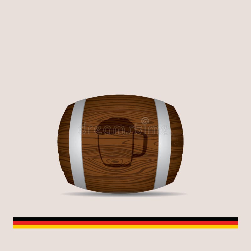 German Beer Barrel. Vector Illustration Decorative Design Stock Vector ...
