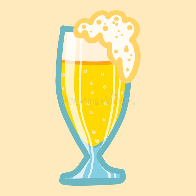 German Beer Glass Icon, Hand Drawn Style Stock Vector - Illustration of ...