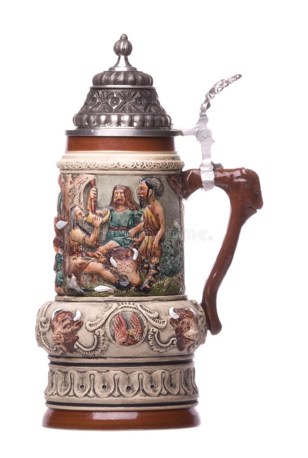 German Beer Mugs Isolated stock photo. Image of german - 9670462