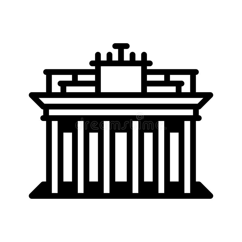 Bradenburg Gate stock vector. Illustration of drawing - 283703719