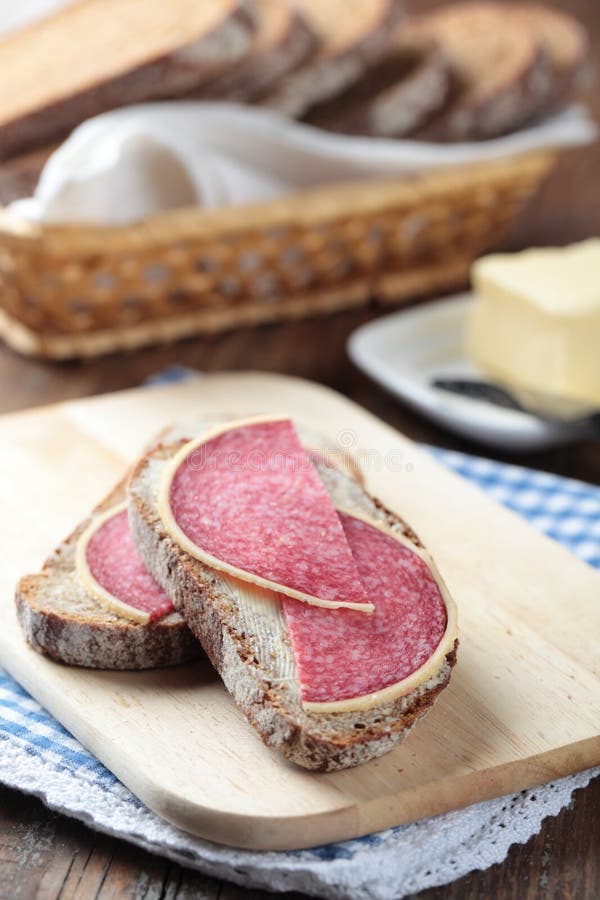 German breakfast stock photo. Image of salami, parmesan - 24395068