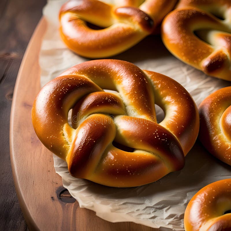 German Brezel Food stock illustration. Illustration of rustic - 357226570