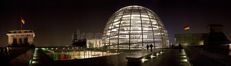 The German Bundestag by Night Stock Image - Image of deutschland ...
