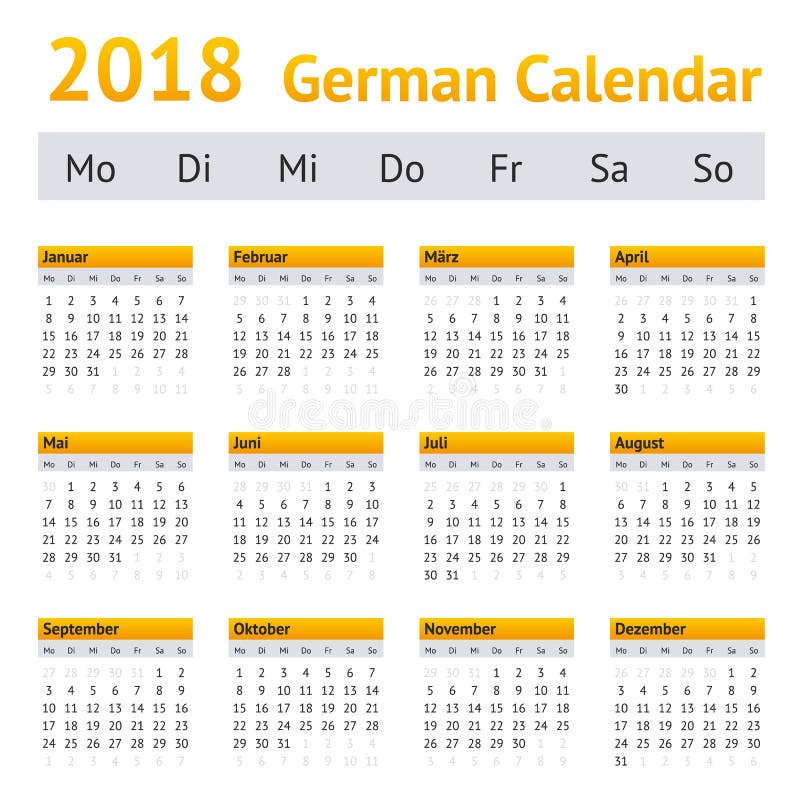 German Calendar Stock Illustrations – 2,305 German Calendar Stock ...
