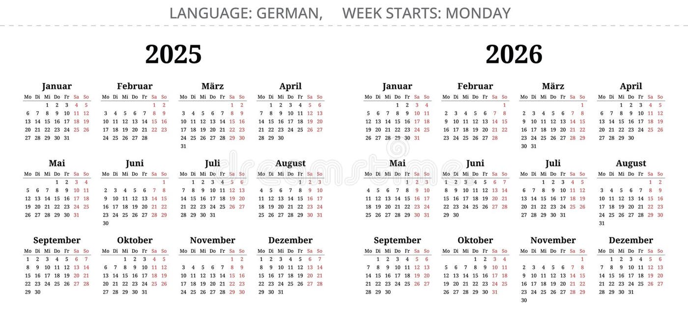 German Calendars Stock Illustrations – 103 German Calendars Stock ...