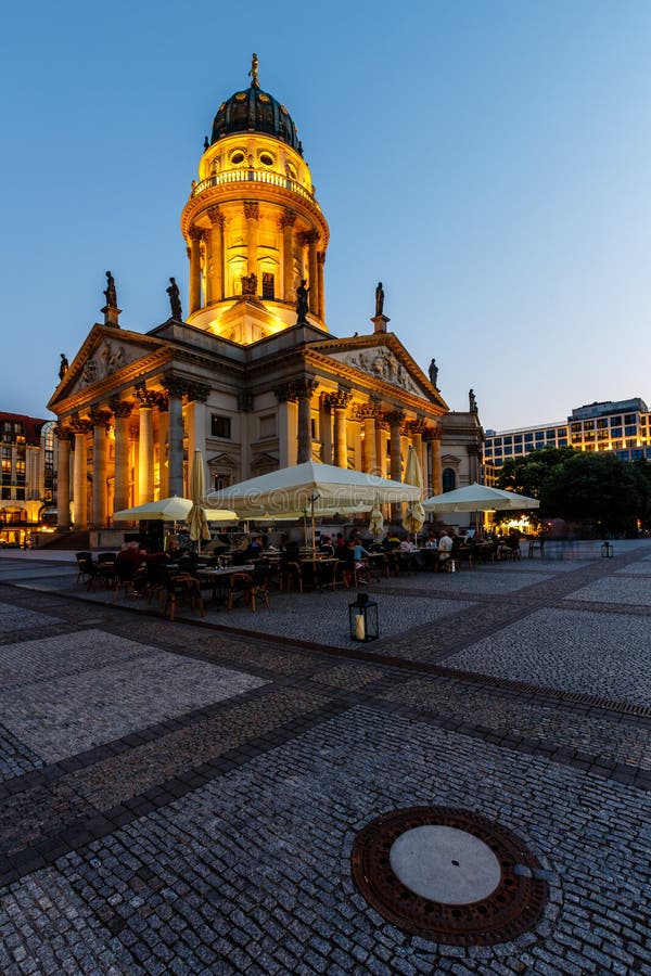 German Cathedral on Gendarmenmarkt Square in Berlin Stock Photo - Image ...