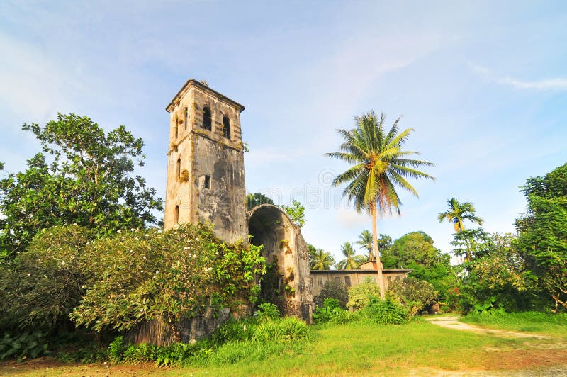 Catholic Bell Tower Kolonia Municipality Pohnpei Micronesia Stock ...