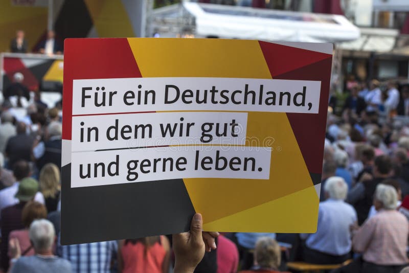 German Cdu Party Angela Merkel Sign Editorial Photography - Image of ...