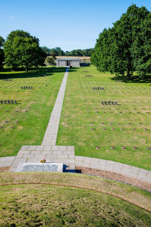 German Cemetry in La Cambe, Normandy, France. Stock Image - Image of ...