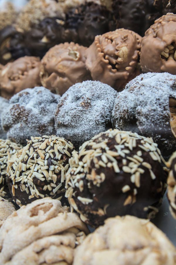 German Chocolate Dessert Called Snowball Stock Image - Image of dipped ...