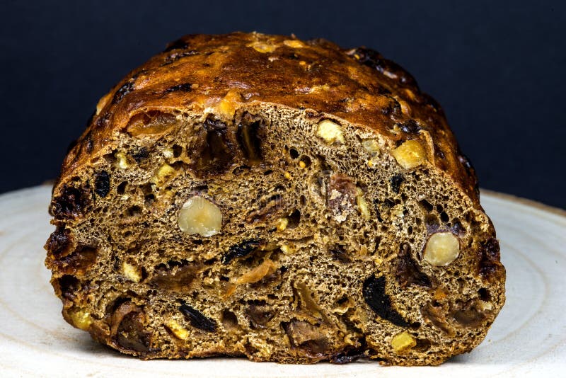 German Christmas Bakery Fruit Bread Stock Image - Image of food, baking ...