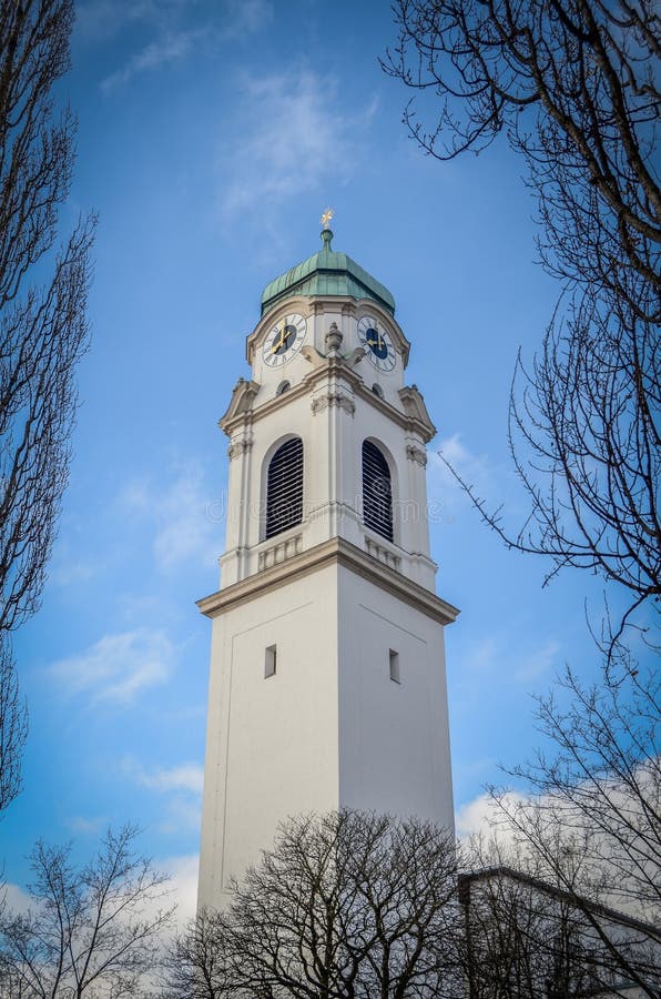 German Church in Winter at Top of Mt. Dobratsch Stock Photo - Image of ...