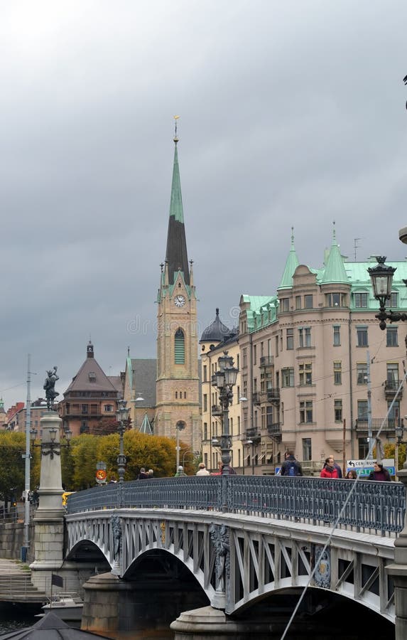 German church in Stockholm editorial image. Image of landscape - 35141945