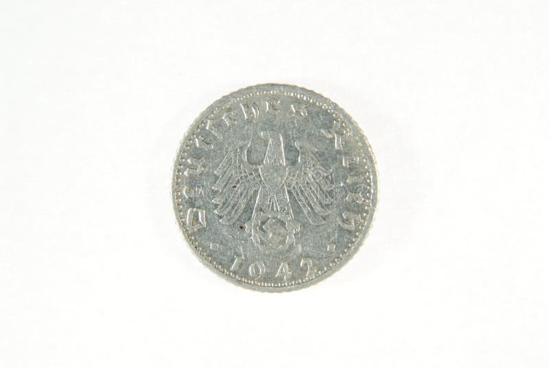 German coin from 1942 stock image. Image of coin, white - 11892997