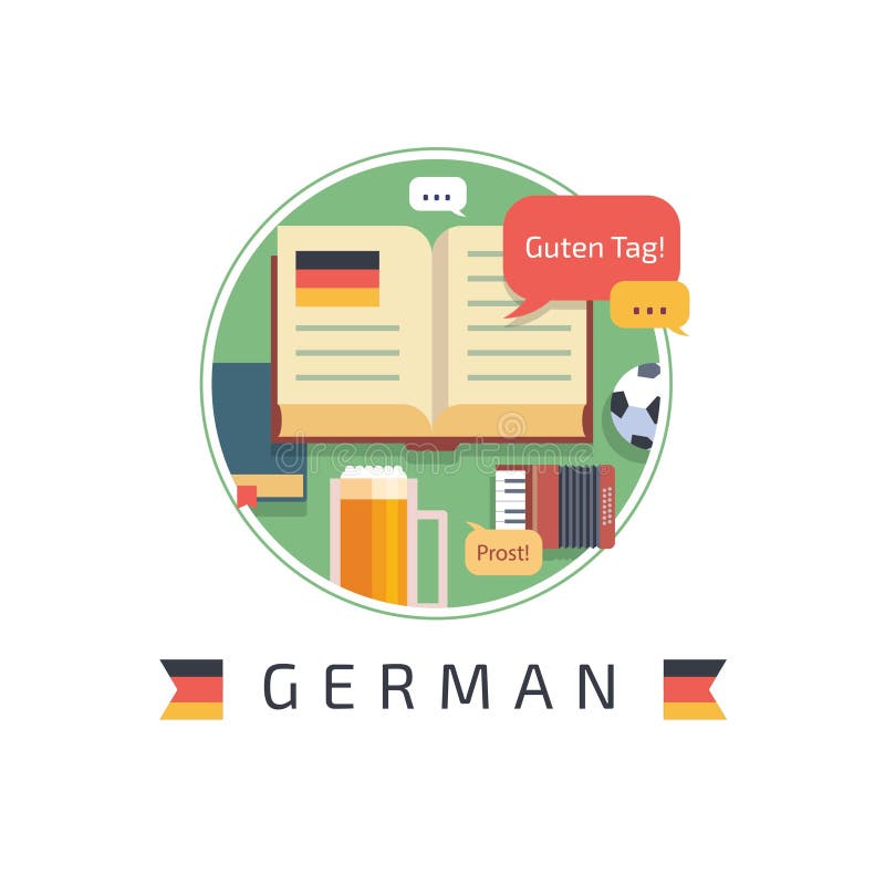 German Concept Design. Vector Illustration Decorative Design Stock ...