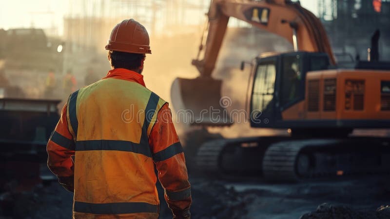 German Construction Worker Engaged in Railway Infrastructure ...