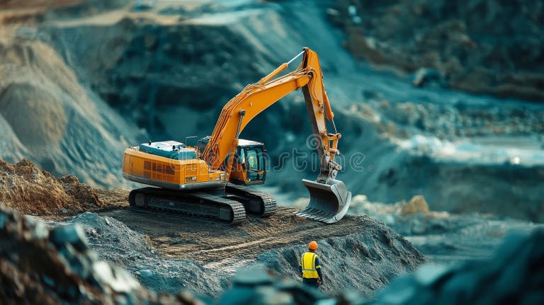 German Construction Worker Engaged in Railway Infrastructure ...
