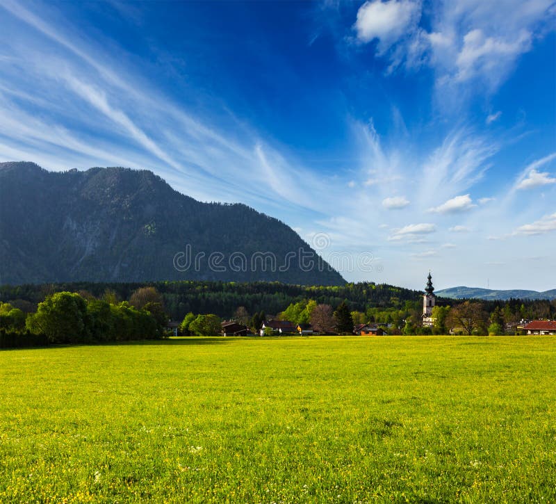 German Countryside and Village Stock Image - Image of nature, mountain ...