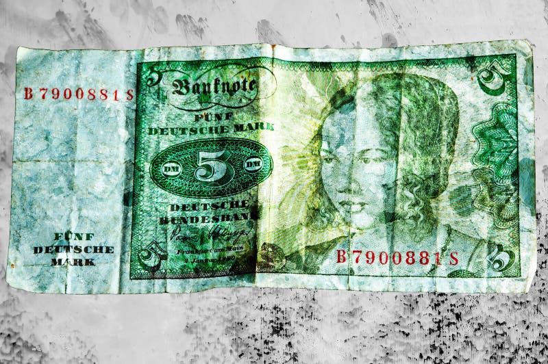 German Deutsche Mark Currency Stock Photo - Image of currency, brass ...