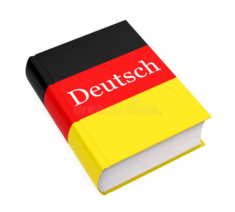 German Dictionary Book Isolated Stock Illustration - Illustration of ...