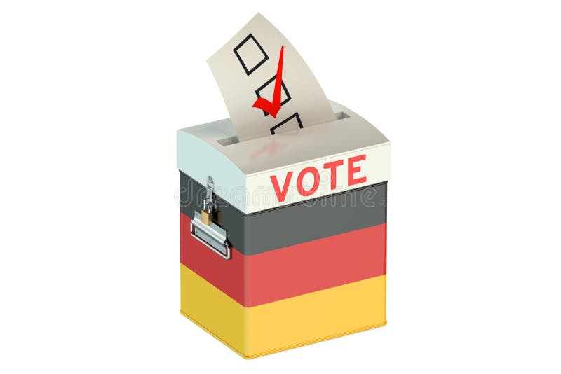 German Election Ballot Box for Collecting Votes Stock Illustration ...