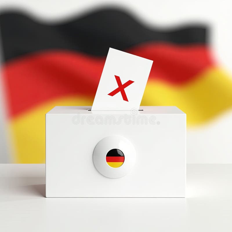 German Election Voting Concept - 3D Render Stock Illustration ...