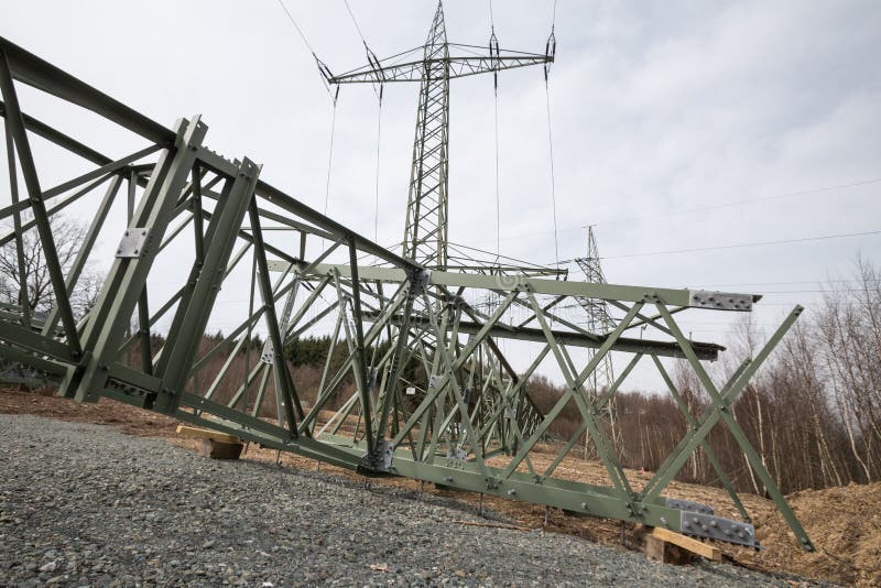 German Electricity Pylon Building Stock Photo - Image of consumption ...