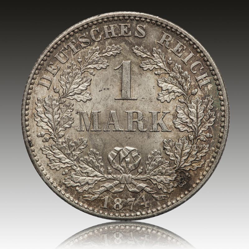German Empire Silver Mark Coin 1874 Stock Image - Image of coinage ...