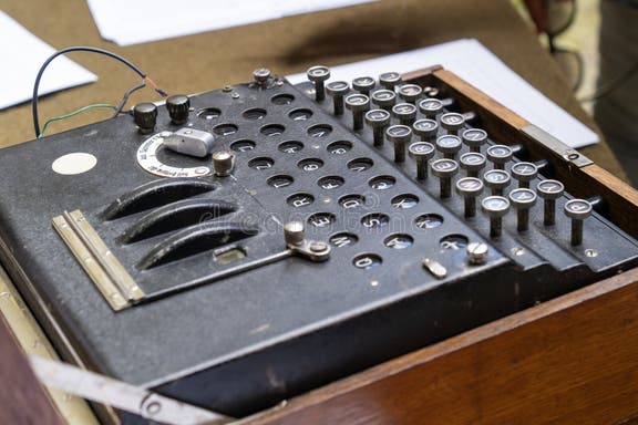 German Enigma Machine Encryption Device from World War II Stock Image ...