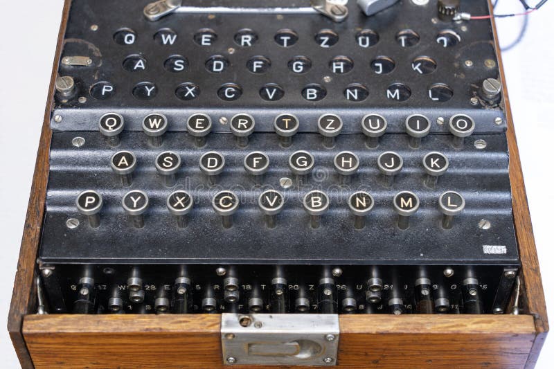 German Enigma Machine Encryption Device from World War II Stock Image ...