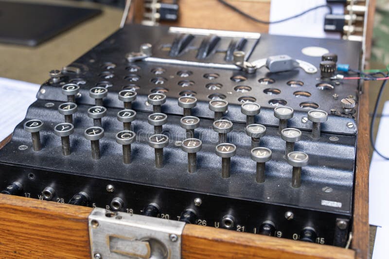 German Enigma Machine Encryption Device from World War II Stock Photo ...