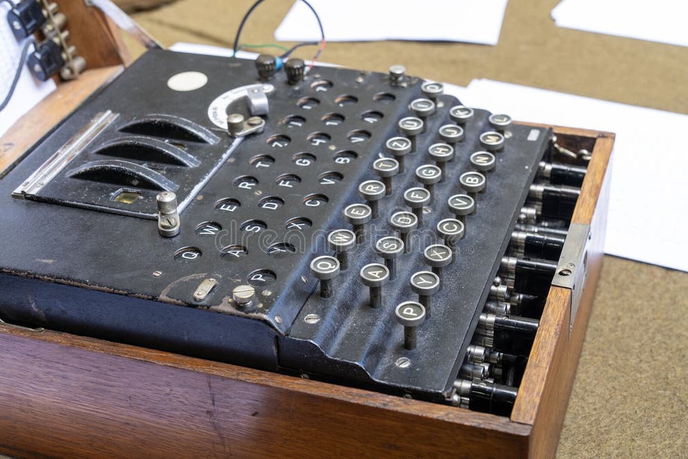 German Enigma Machine Encryption Device from World War II Stock Photo ...