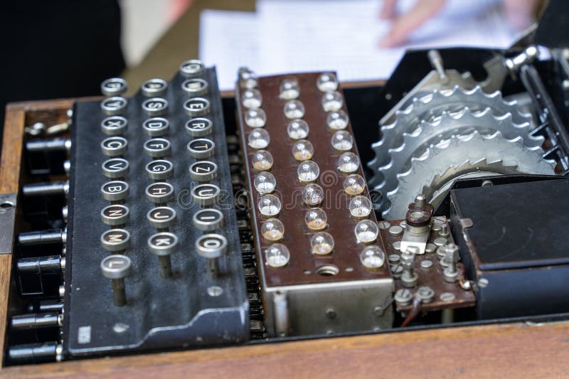 German Enigma Machine Encryption Device from World War II Stock Photo ...