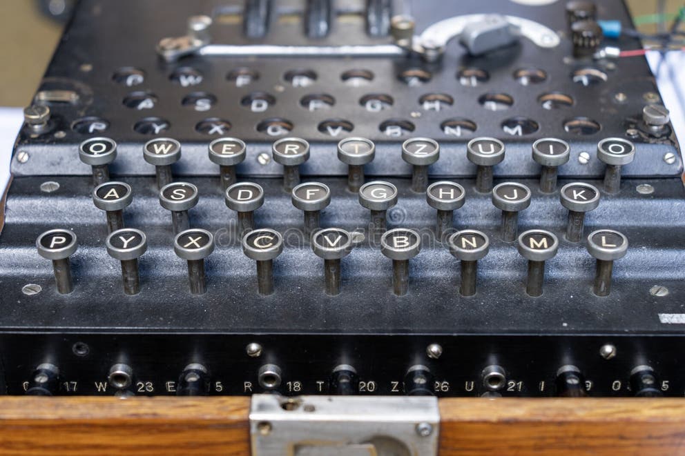 German Enigma Machine Encryption Device from World War II Stock Image ...