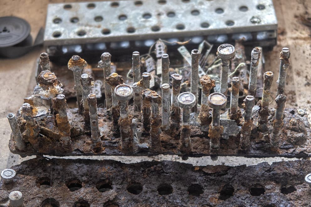 German Enigma Machine, an Old and Rusty Retro Typewriter Stock Photo ...