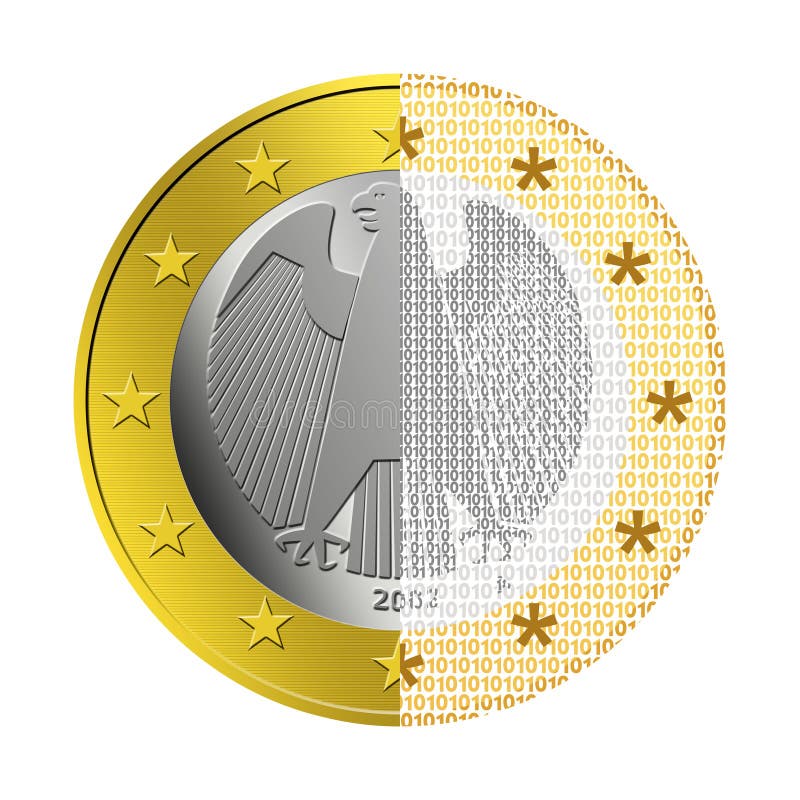German Euro Coin stock illustration. Illustration of eagle - 9355485