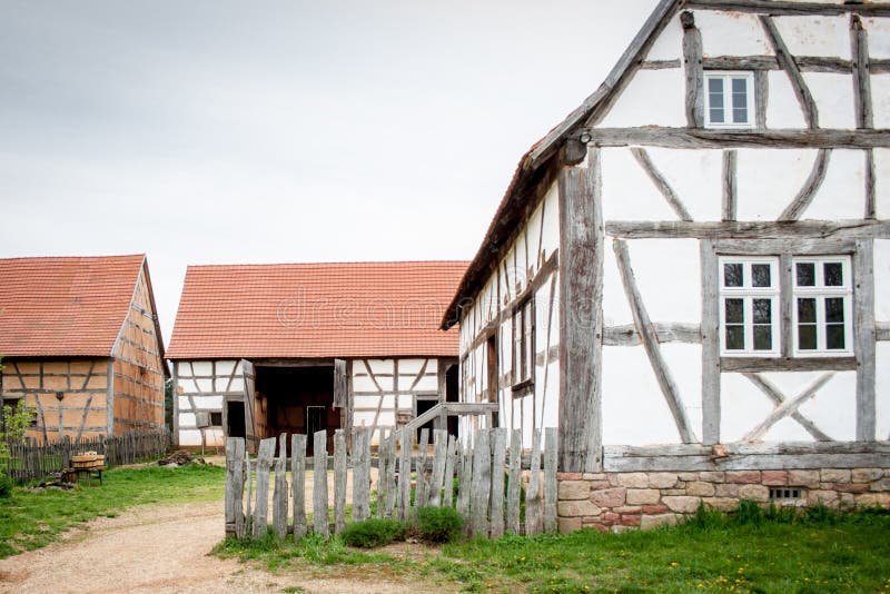 German Farm stock photo. Image of stonewall, timber, house - 79625942