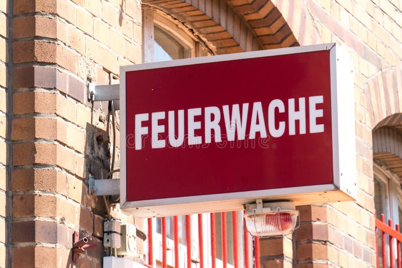 German Fire Station stock photo. Image of service, security - 198845734