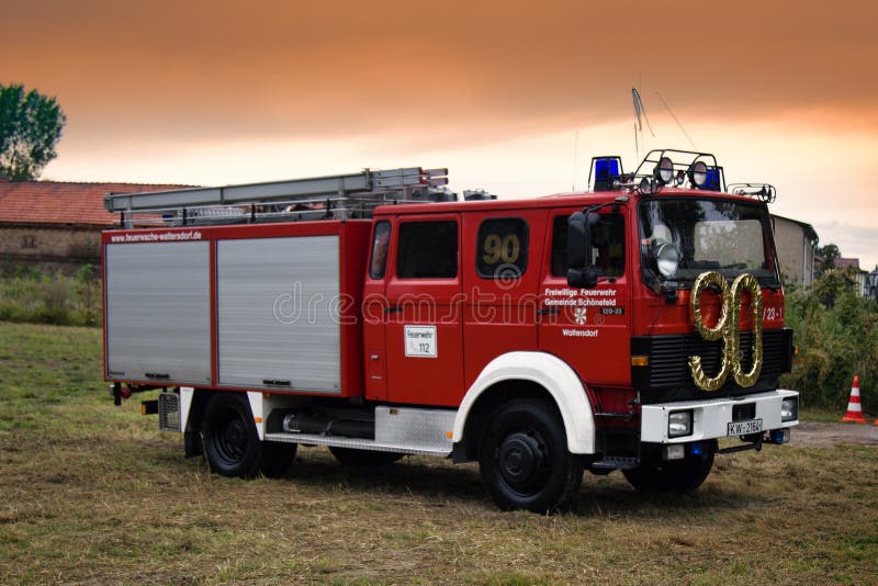 German Firefighters Special Red-white Colour Editorial Photography ...