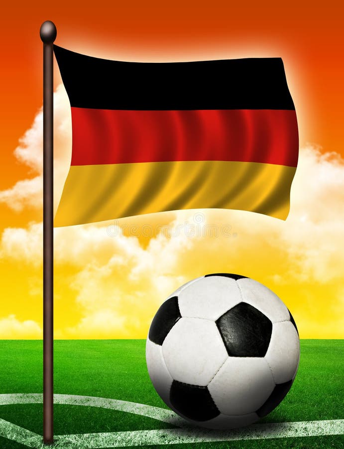 German Soccer Flag Illustration Stock Illustration - Illustration of ...