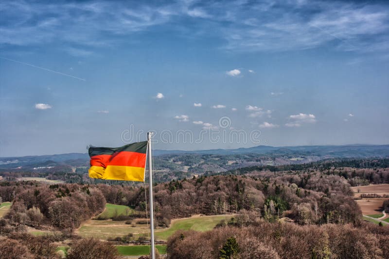 German Flag stock photo. Image of landscape, country - 81292880