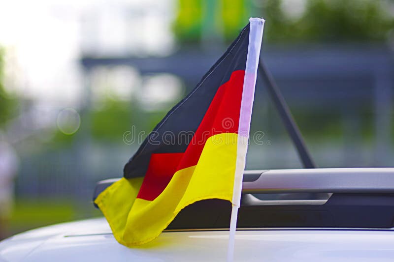 German Flag on Car during the Soccer Championship. Stock Photo - Image ...