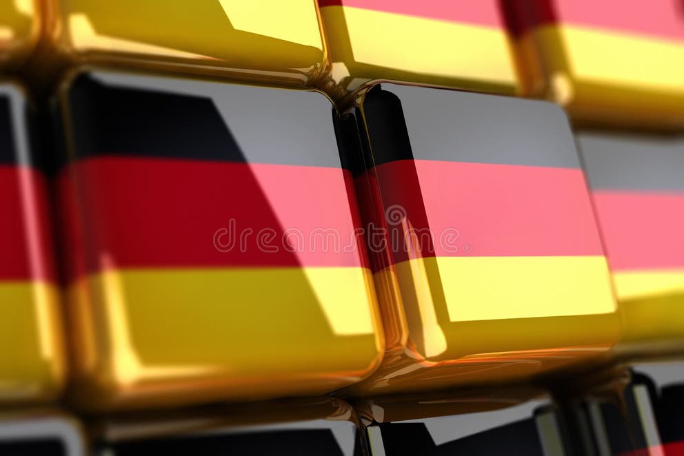 German flag-cube stock illustration. Illustration of adjusted - 6735829