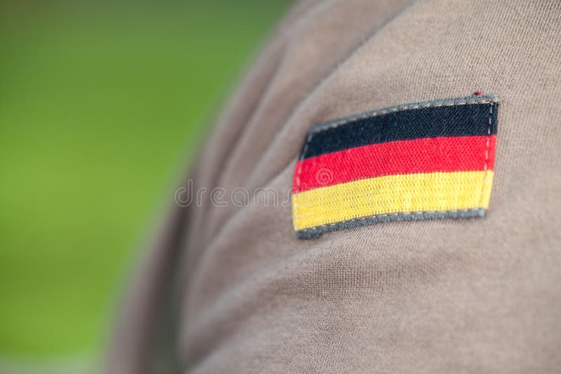 German Flag on German Army Uniform Stock Image - Image of uniform ...