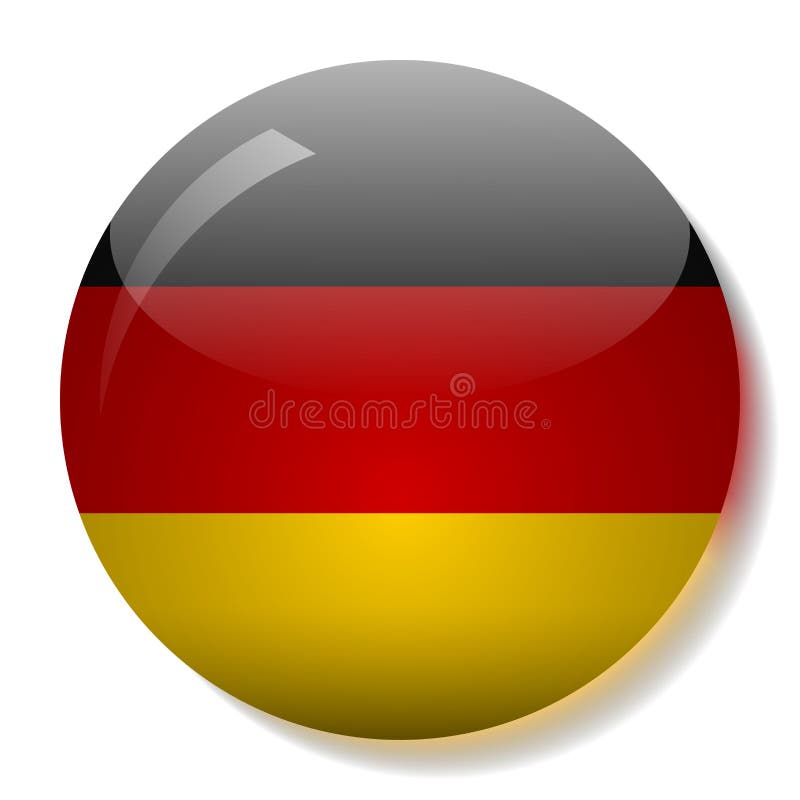 German Flag Glass Button Vector Illustration Stock Vector ...