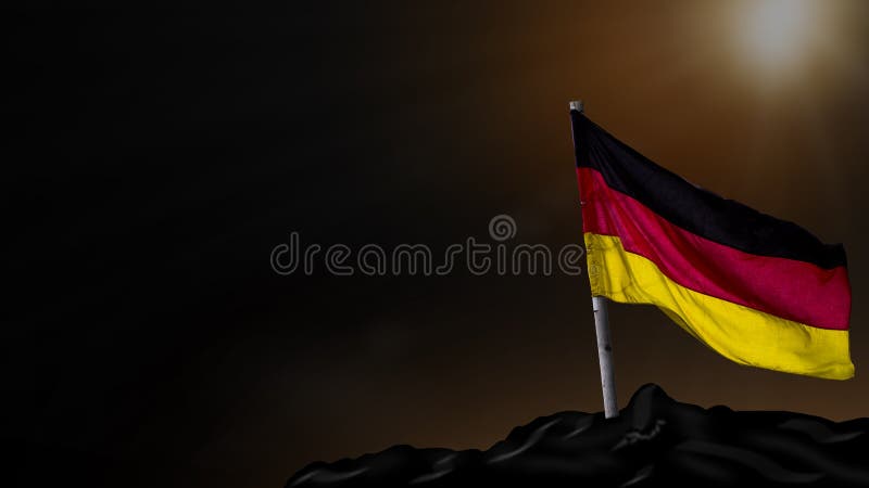 German Flag. Grunge Effect Dark Stock Illustration - Illustration of ...