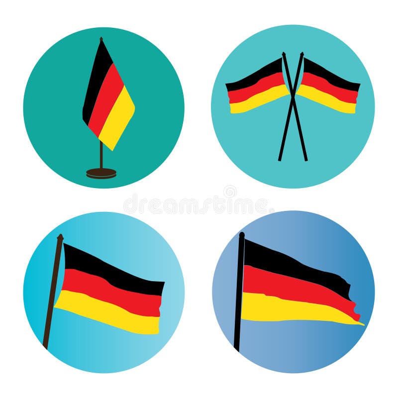 German flag icon stock vector. Illustration of geography - 289984707